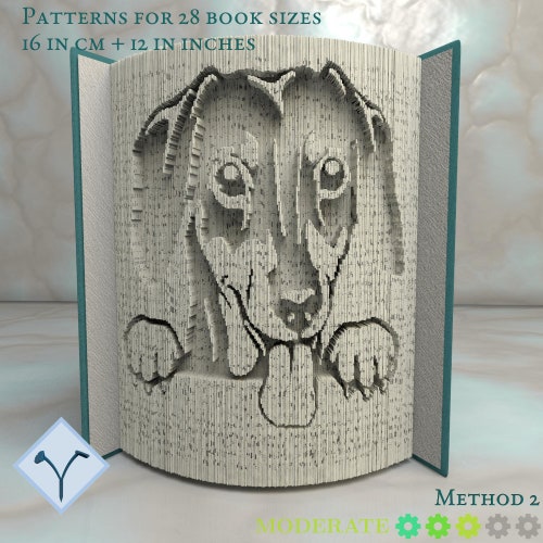 Dog Golden Retriever: Book Folding Pattern Instruction DIY - Etsy