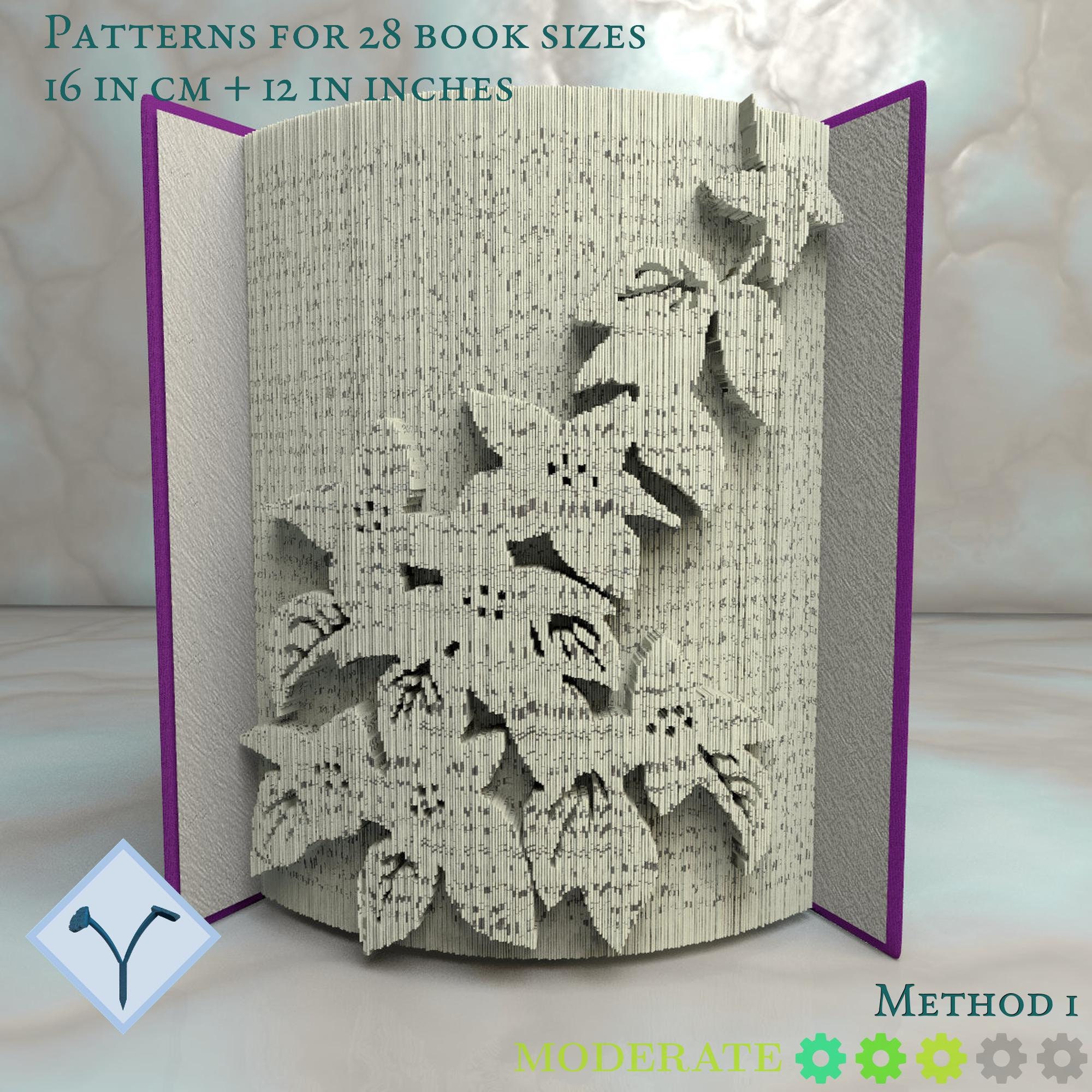 Flowers: Book Folding Pattern Instruction DIY Folded Book - Etsy