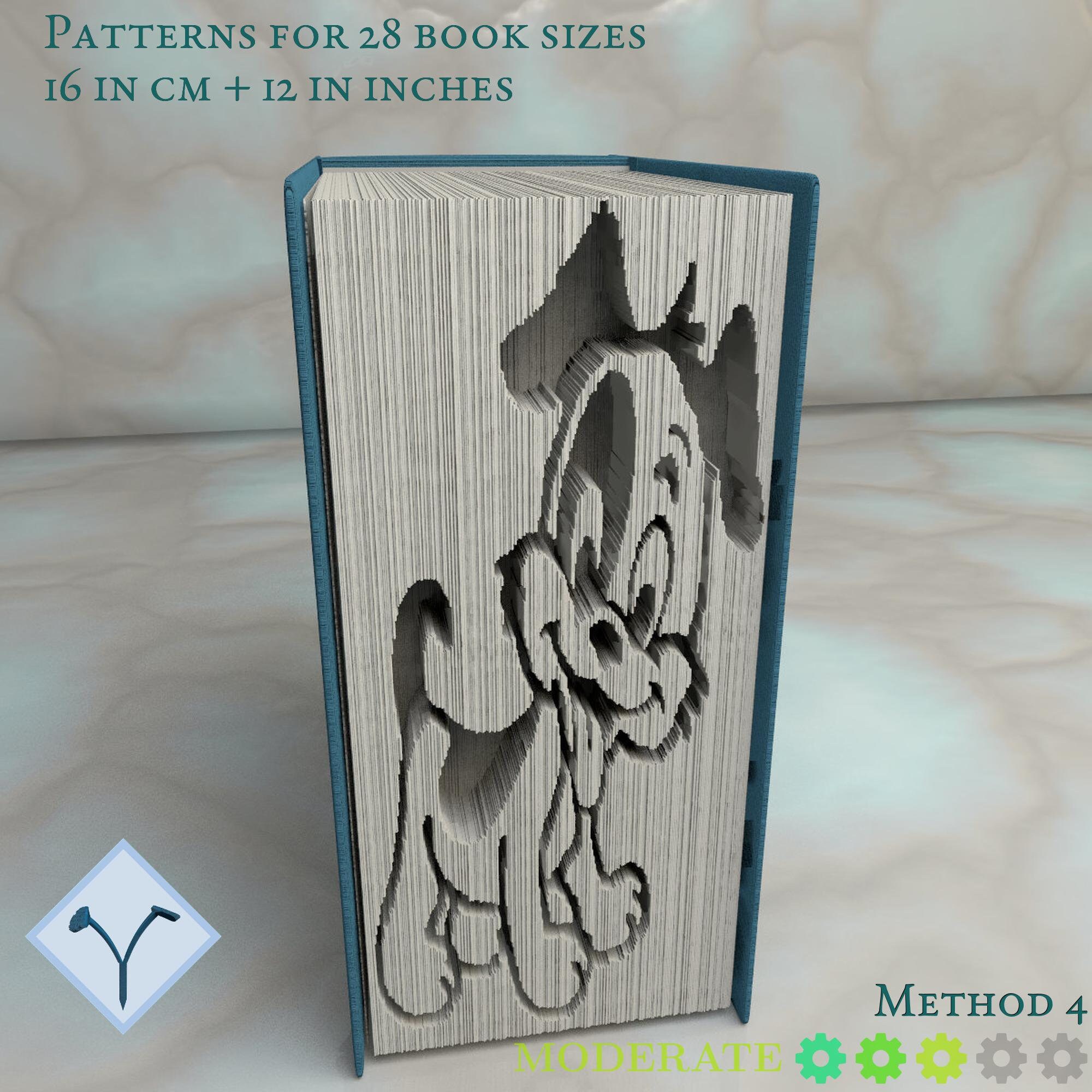 Puppy: Book Folding Pattern Instruction DIY Folded Book Art | Etsy