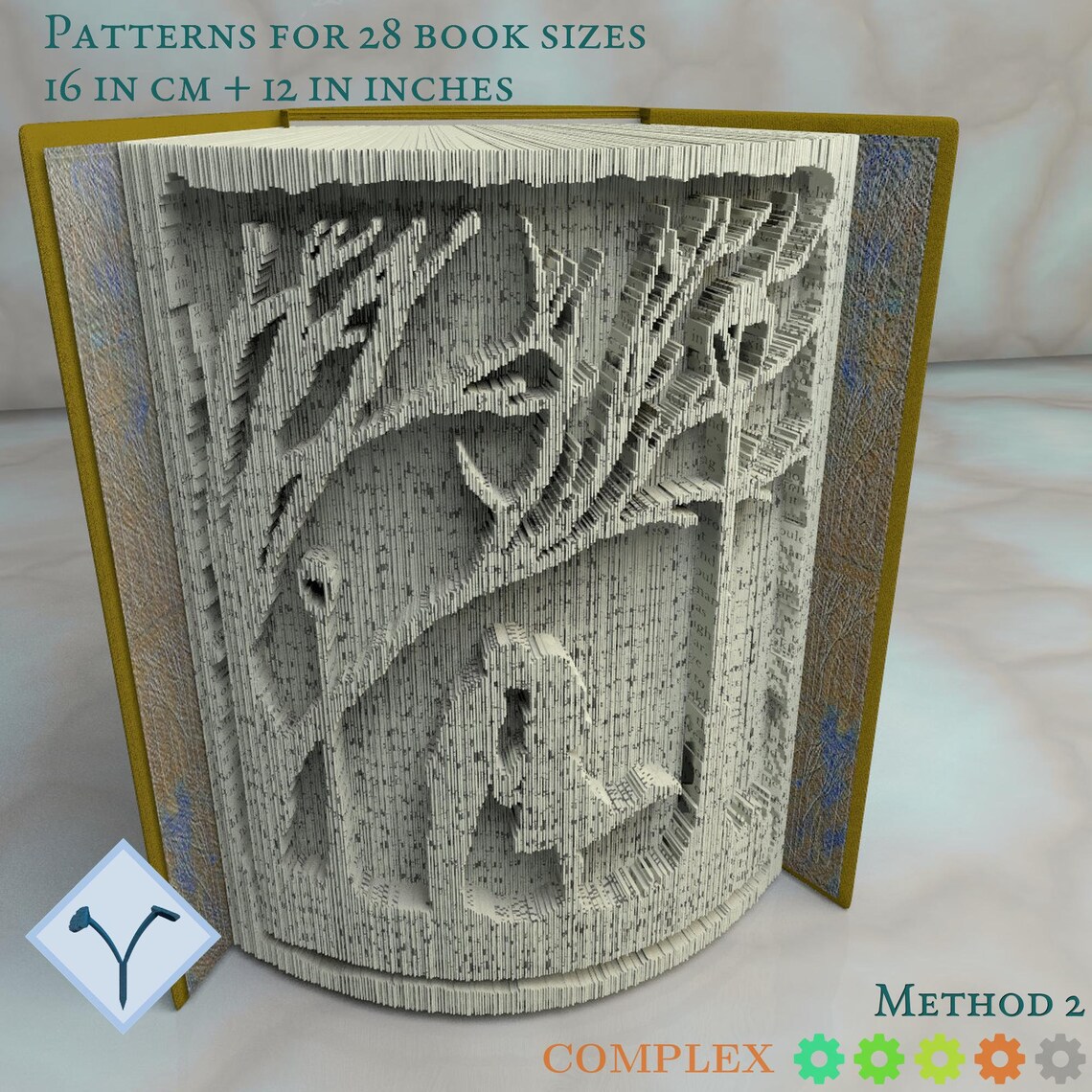 Couple in Love: DIY Cut & Fold Art, Book Folding Pattern and ...