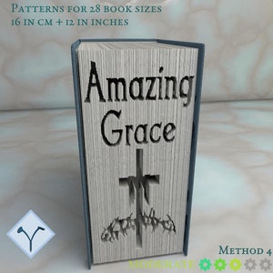 Cross - Amazing Grace: Book Folding Pattern, Instruction DIY Folded ...