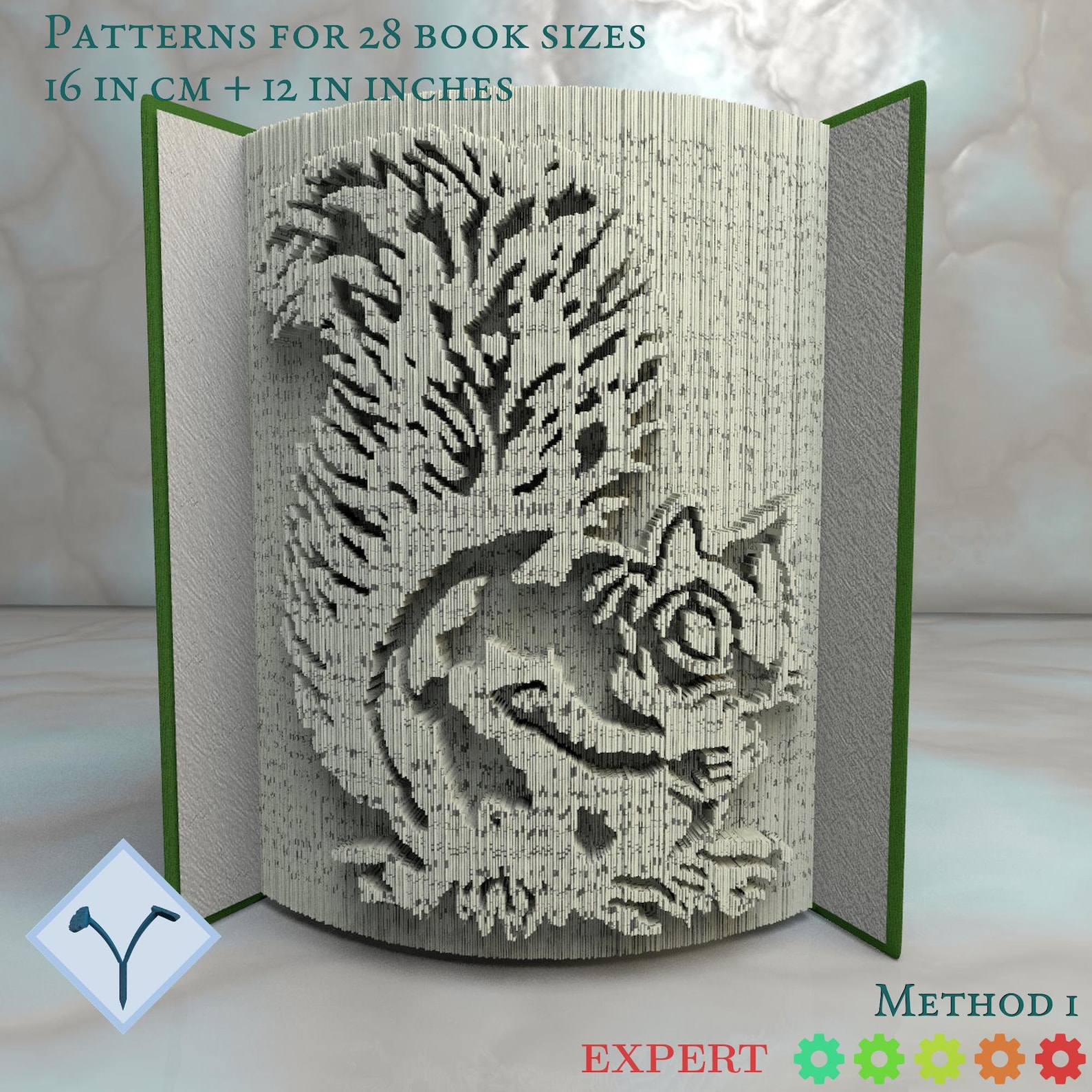 Squirrel: Book Folding Pattern Instruction DIY Folded Book - Etsy