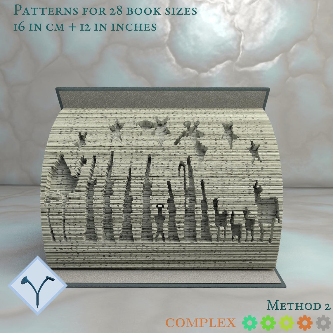 Holy Family Nativity: Book Folding Pattern Instruction DIY | Etsy