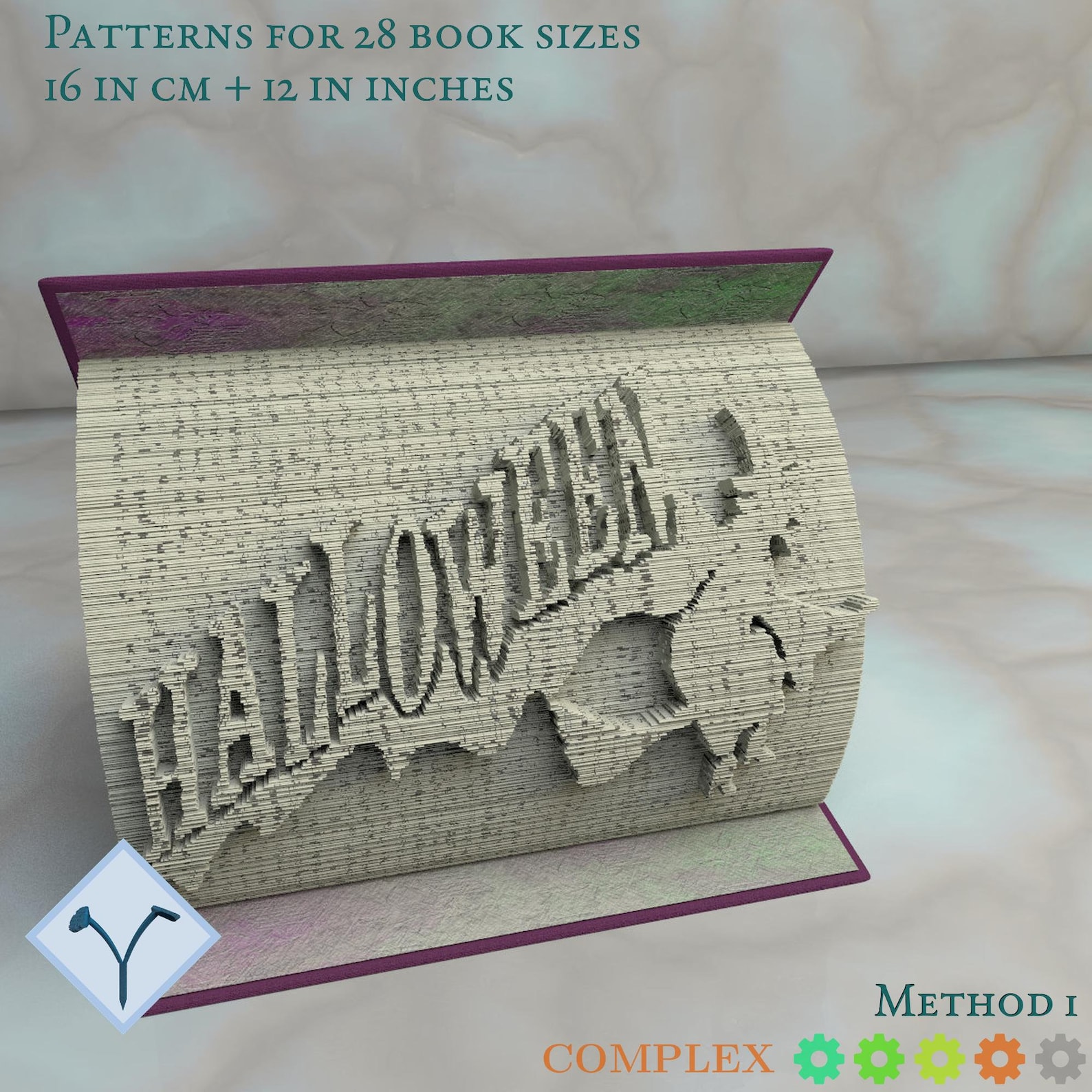 Halloween Witch: Book Folding Pattern Instruction DIY - Etsy