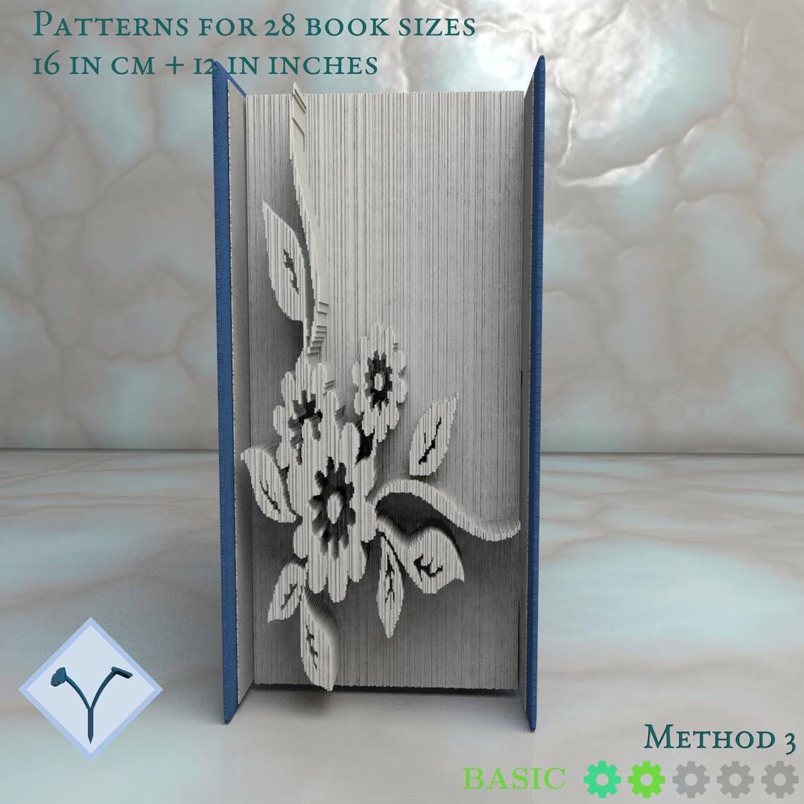 Flowers: Book Folding Pattern Instruction DIY Folded Book - Etsy