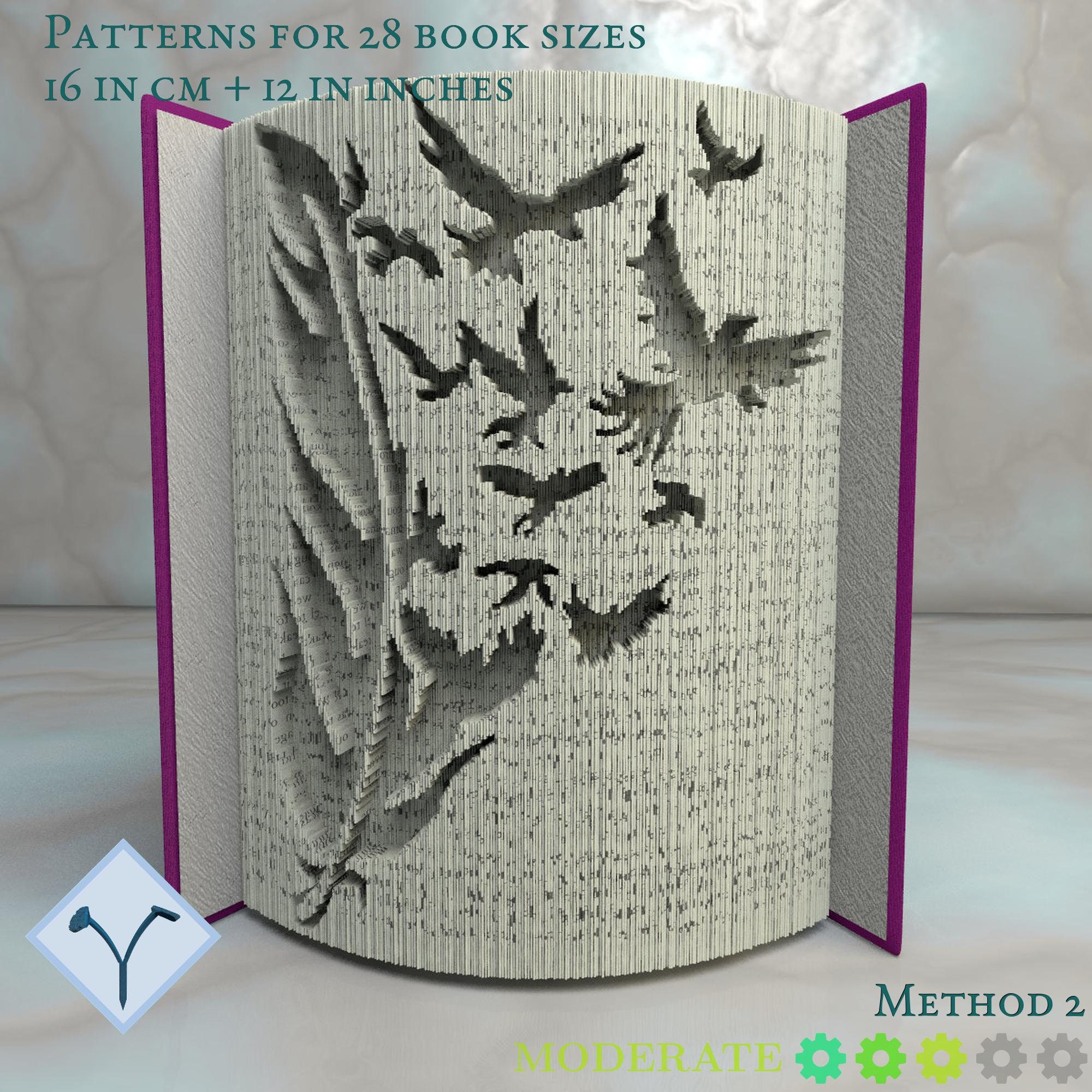 Feather Birds: Book Folding Pattern Instruction DIY Folded | Etsy