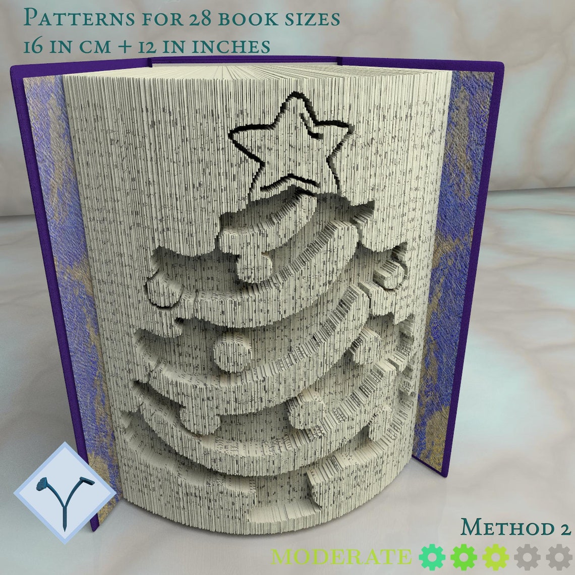 Christmas Tree: Book Folding Pattern Instruction DIY Folded | Etsy