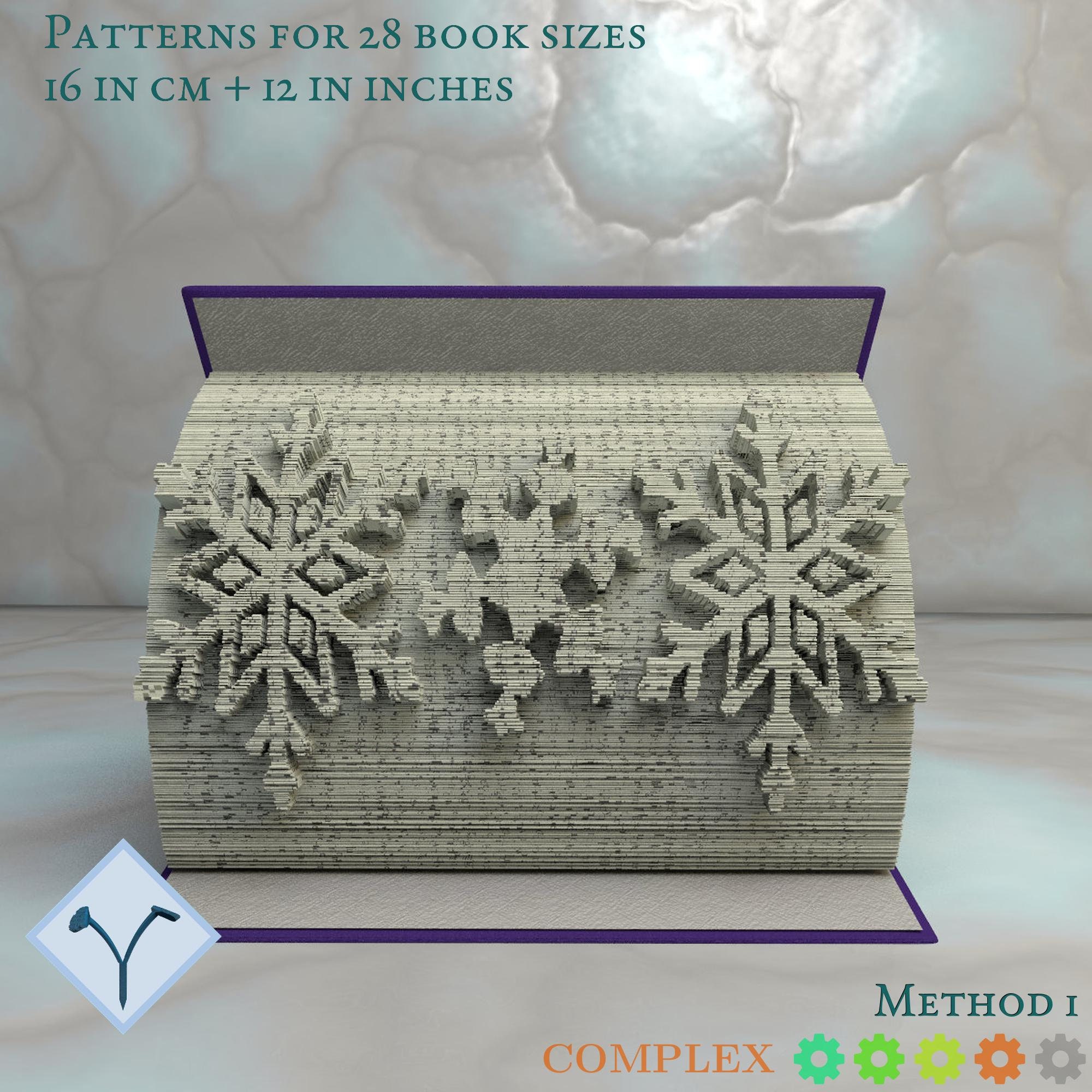 Snowflakes Winter Decor: Book Folding Pattern Instruction | Etsy