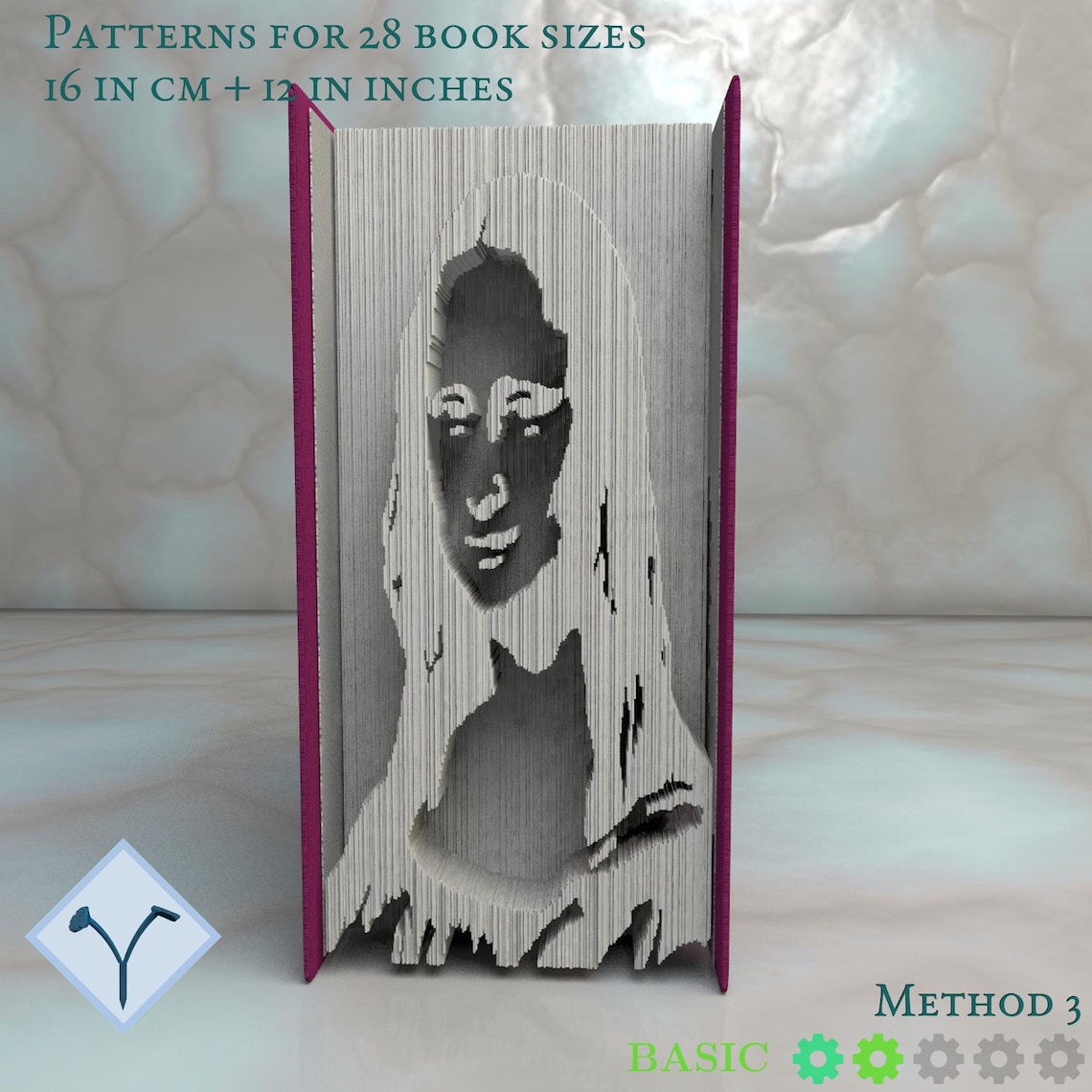 Mona Lisa: Book Folding Pattern Instruction DIY Folded Book - Etsy
