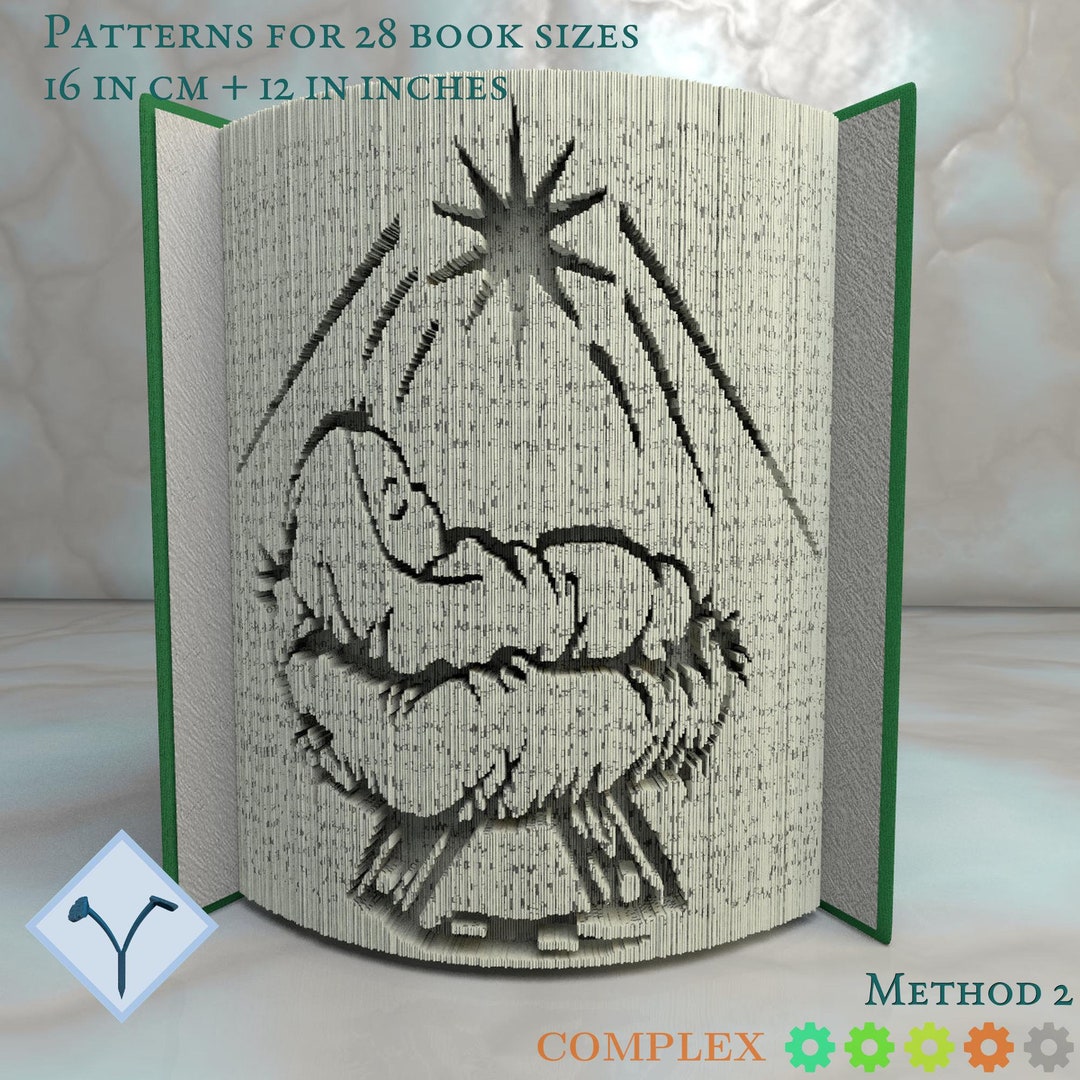 Christ Child - Crib: Book Folding Pattern, Instruction DIY Folded Book ...