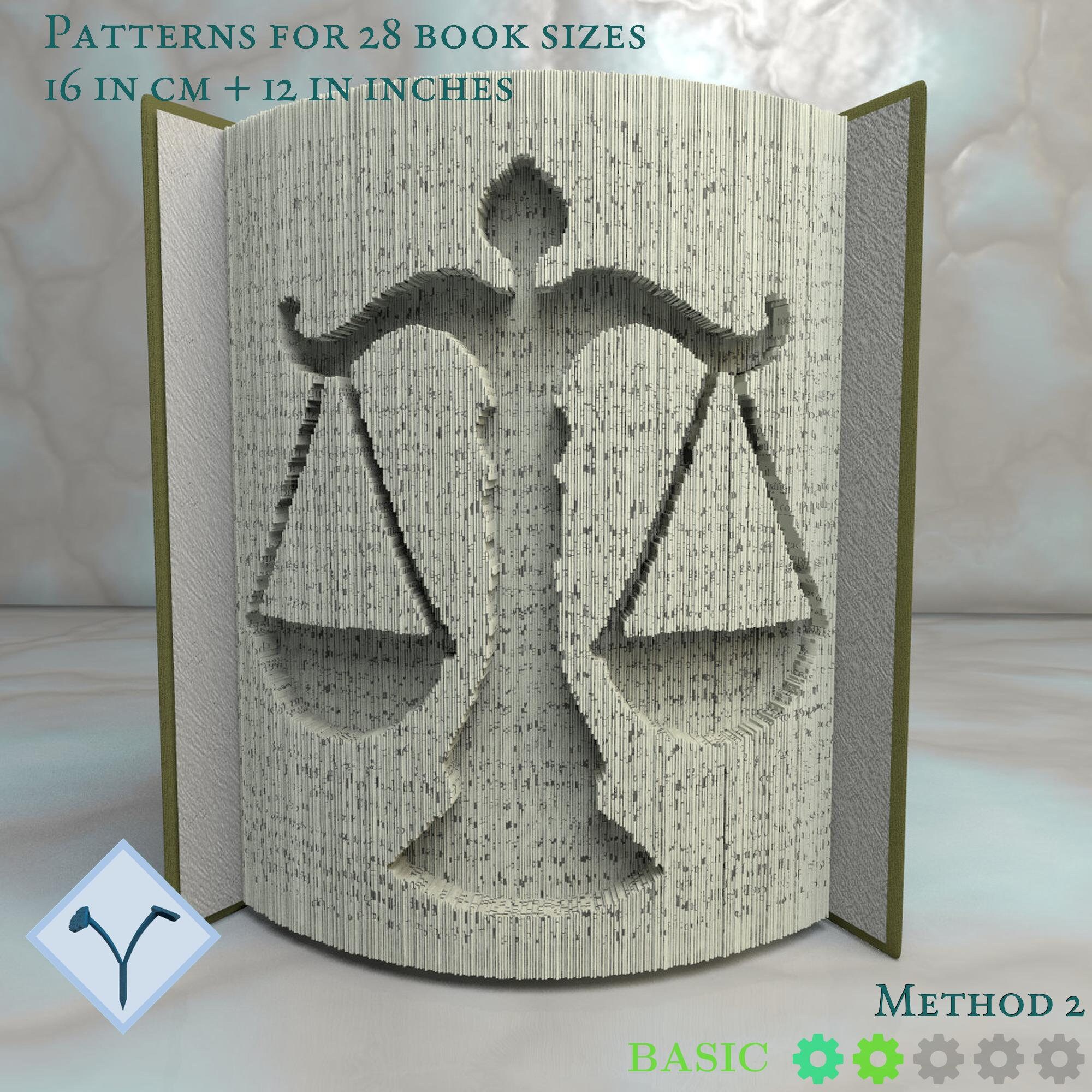 Judge Law Justice Scale: Book Folding Pattern Instruction - Etsy