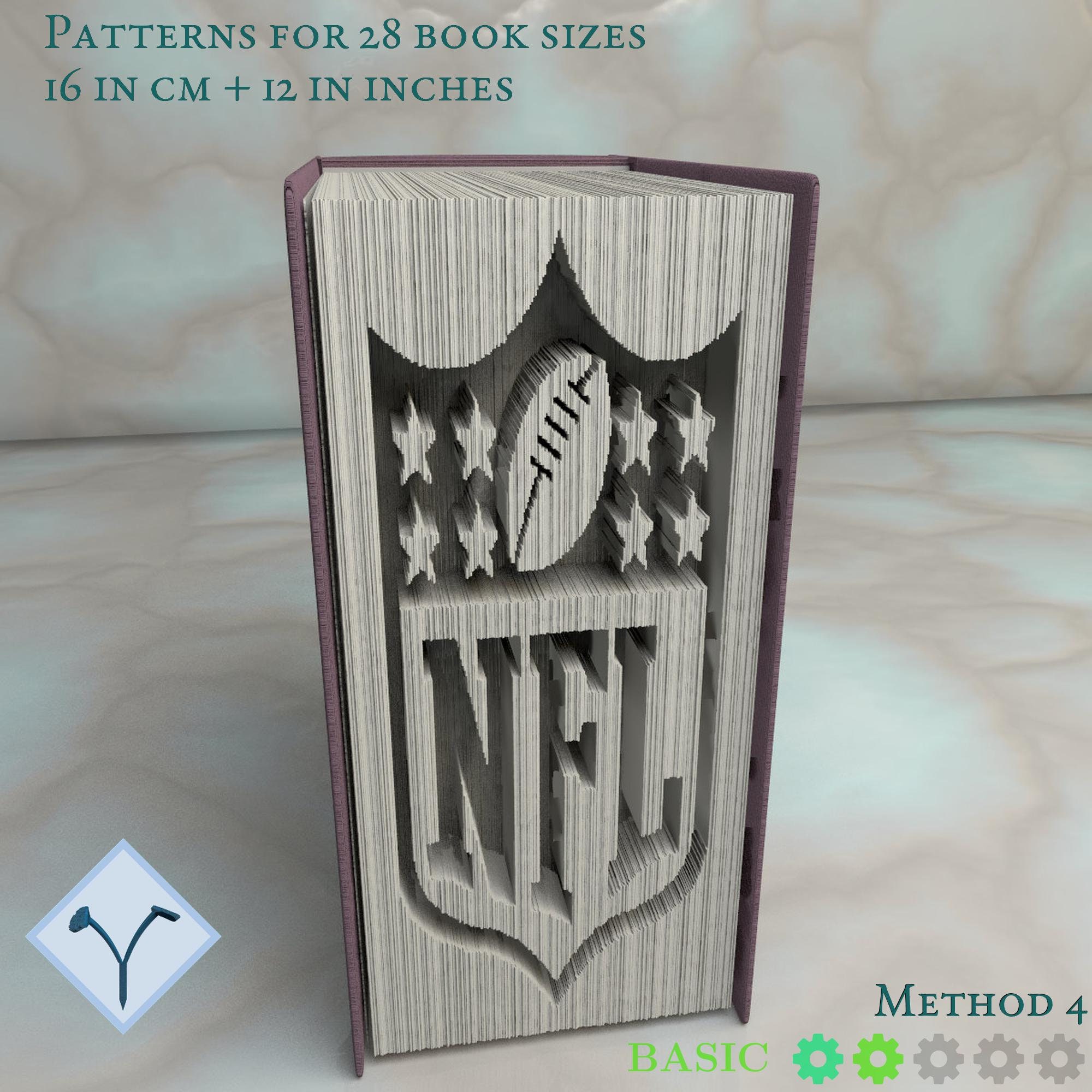 American Football NFL: Book Folding Pattern Instruction DIY - Etsy