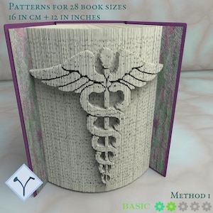 Medicine Symbol: Book Folding Pattern, Instruction DIY Folded Book Art ...