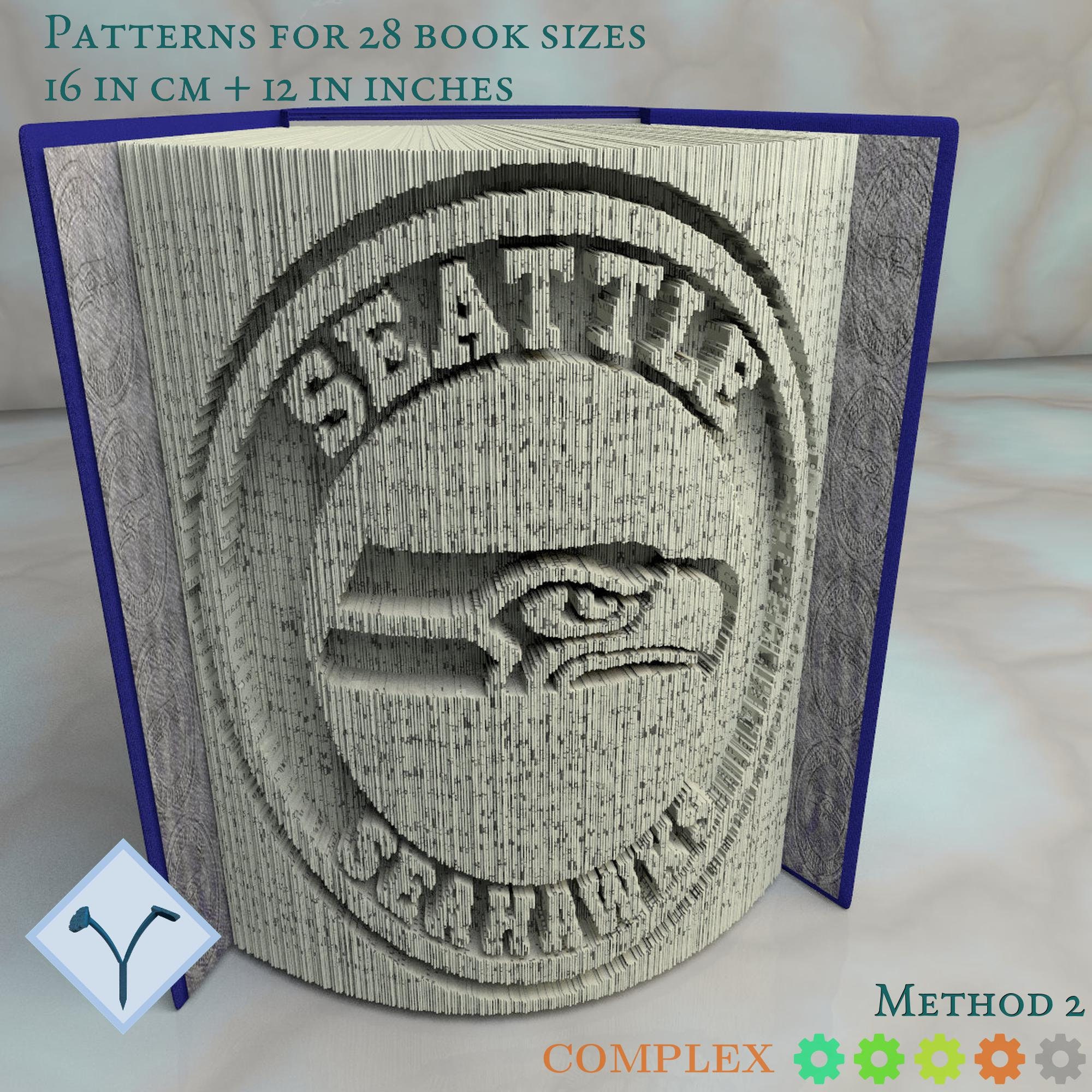NFL Seattle Seahawks: Book Folding Pattern Instruction DIY - Etsy