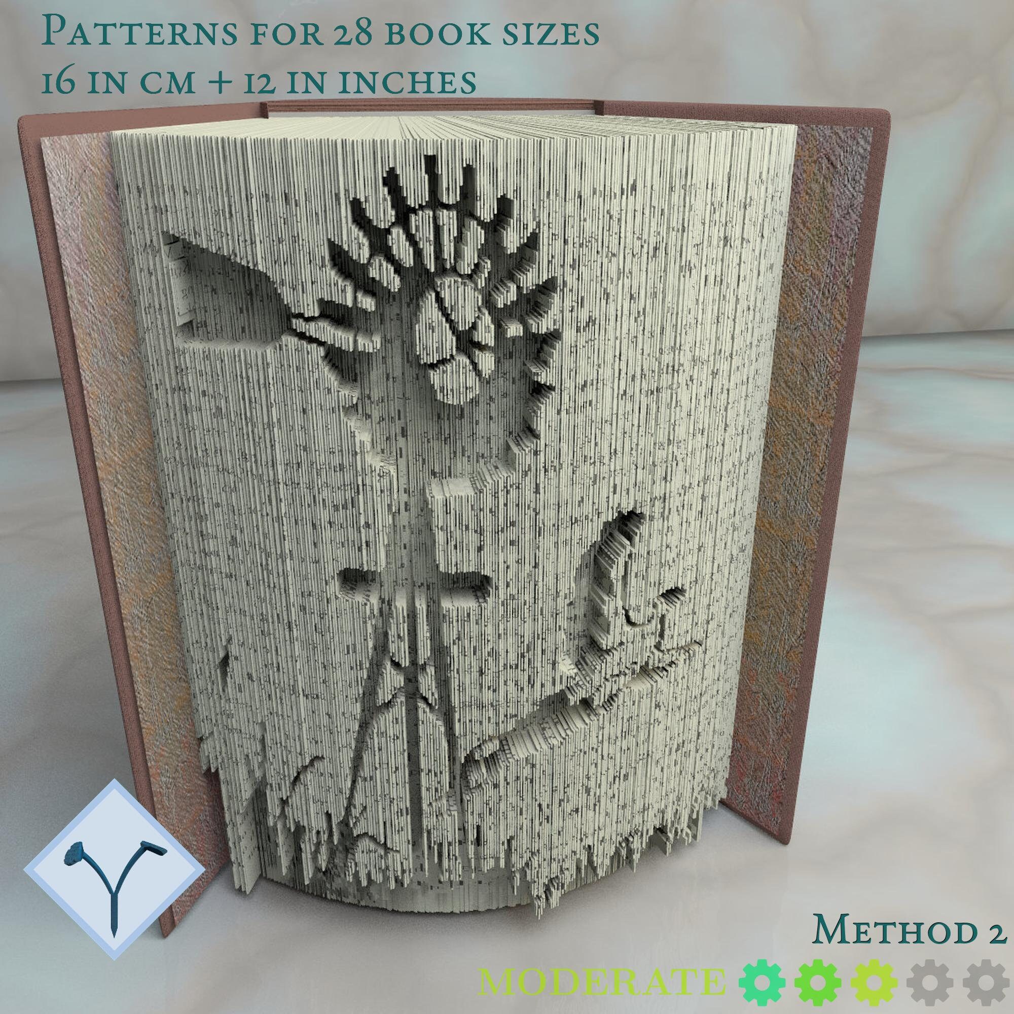 Windmill Pheasant: Book Folding Pattern Instruction DIY | Etsy