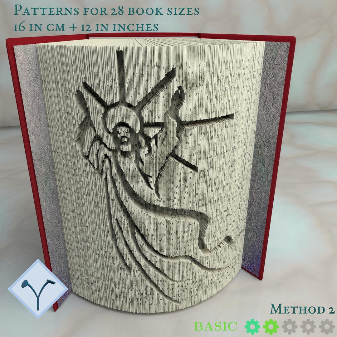 Pascha - He is Risen: Book Folding Pattern, Instruction DIY Folded Book ...