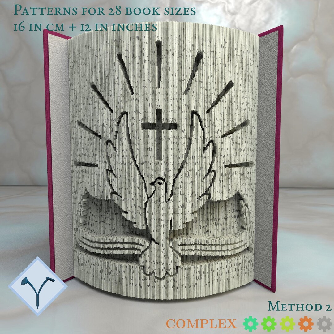 Holy Spirit - Cross and Bible: Book Folding Pattern, Instruction DIY ...