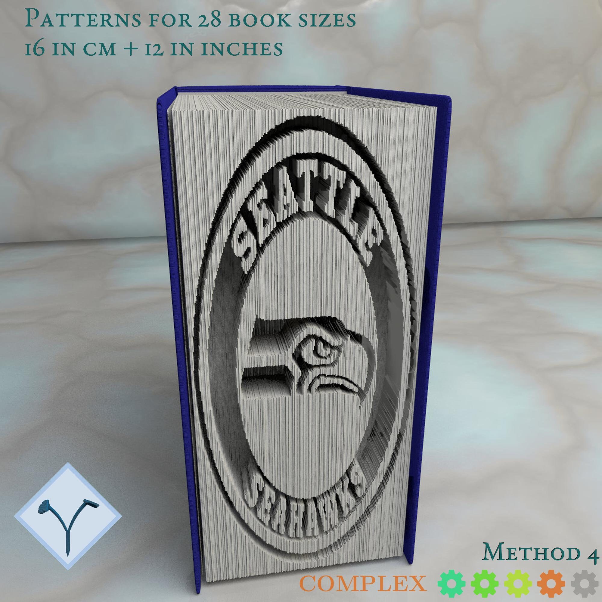 NFL Seattle Seahawks: Book Folding Pattern Instruction DIY - Etsy