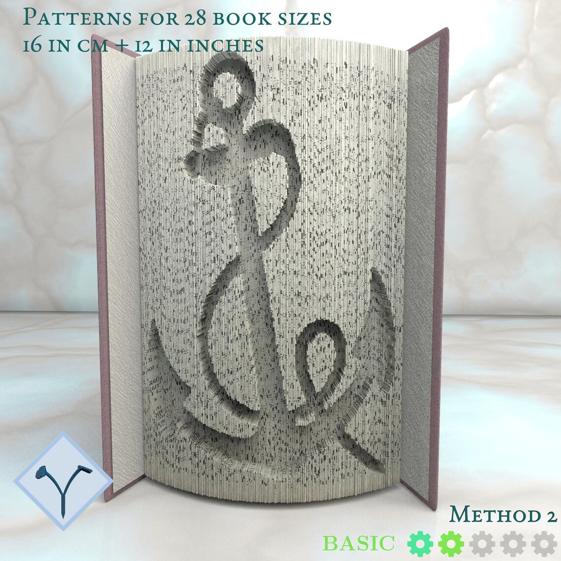 Anchor: Book Folding Pattern Instruction DIY Folded Book Art | Etsy