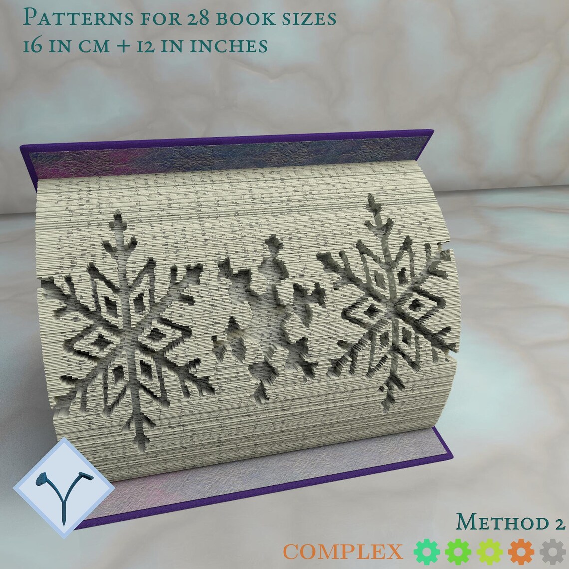 Snowflakes Winter Decor: Book Folding Pattern Instruction | Etsy