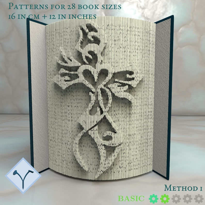Cross With Heart: DIY Cut & Fold Art, Book Folding Pattern and ...