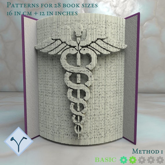 Medicine Symbol: Book Folding Pattern Instruction DIY Folded | Etsy