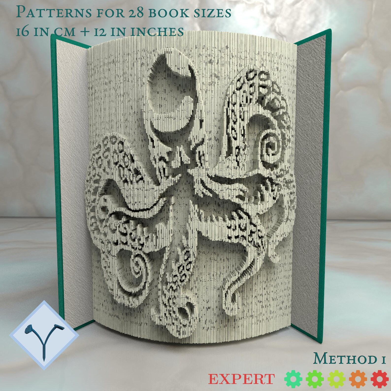 Octopus: Book Folding Pattern Instruction DIY Folded Book - Etsy