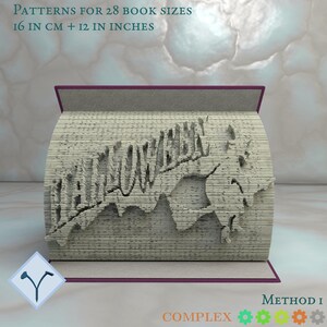 Halloween Witch: Book Folding Pattern, Instruction DIY Folded Book Art ...