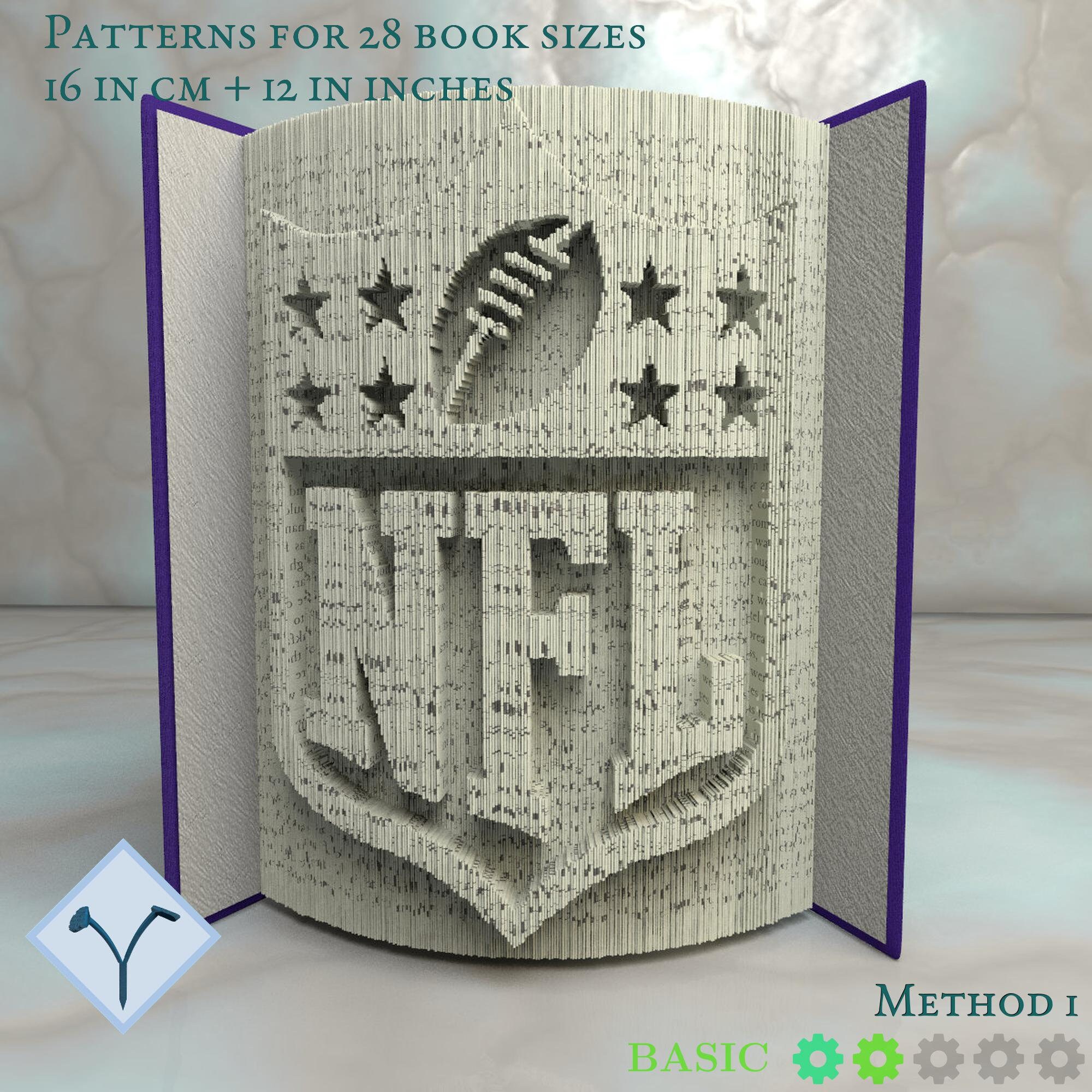 American Football NFL: Book Folding Pattern Instruction DIY - Etsy