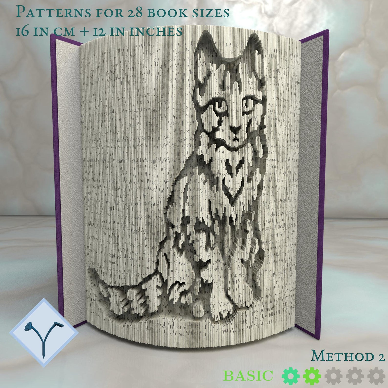 Cute Cat: Book Folding Pattern Instruction DIY Folded Book - Etsy