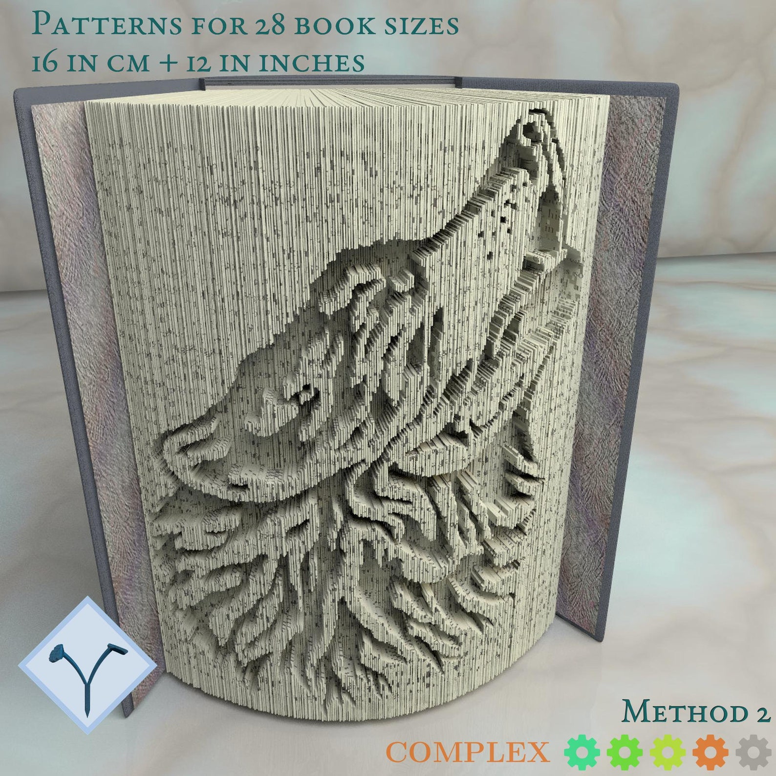 Wolf: DIY Cut & Fold Art, Book Folding Pattern and Instructions (PDF ...