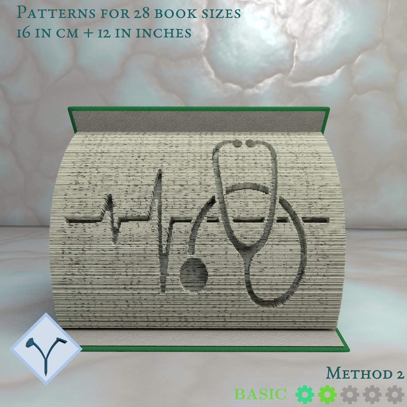 Medicine Stethoscope: Book Folding Pattern Instruction DIY - Etsy