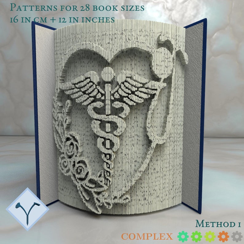 Medicine Symbol Stethoscope: Book Folding Pattern | Etsy