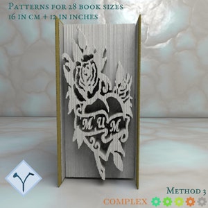 Mum - Heart and Roses: DIY Cut & Fold Art, Book Folding Pattern and ...