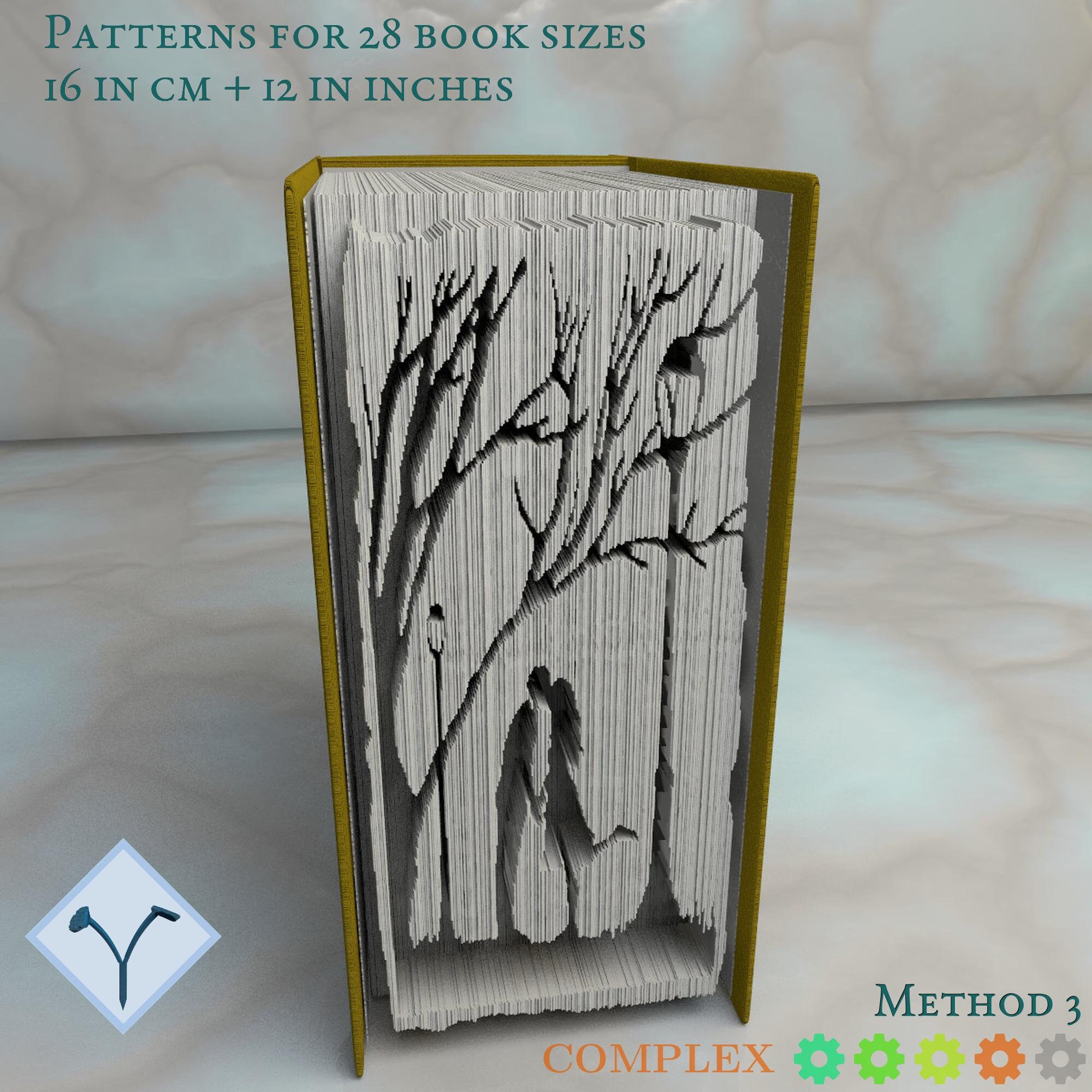 Couple in Love: DIY Cut & Fold Art, Book Folding Pattern and ...