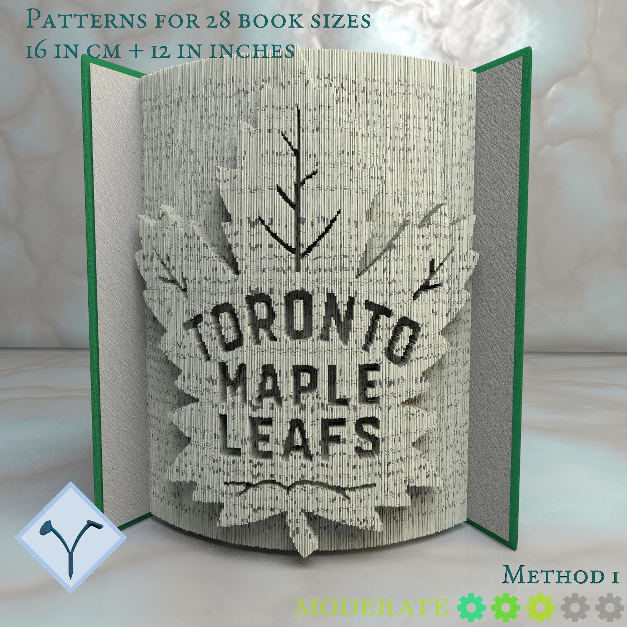 Hockey Toronto Maple Leafs: Book Folding Pattern Instruction | Etsy