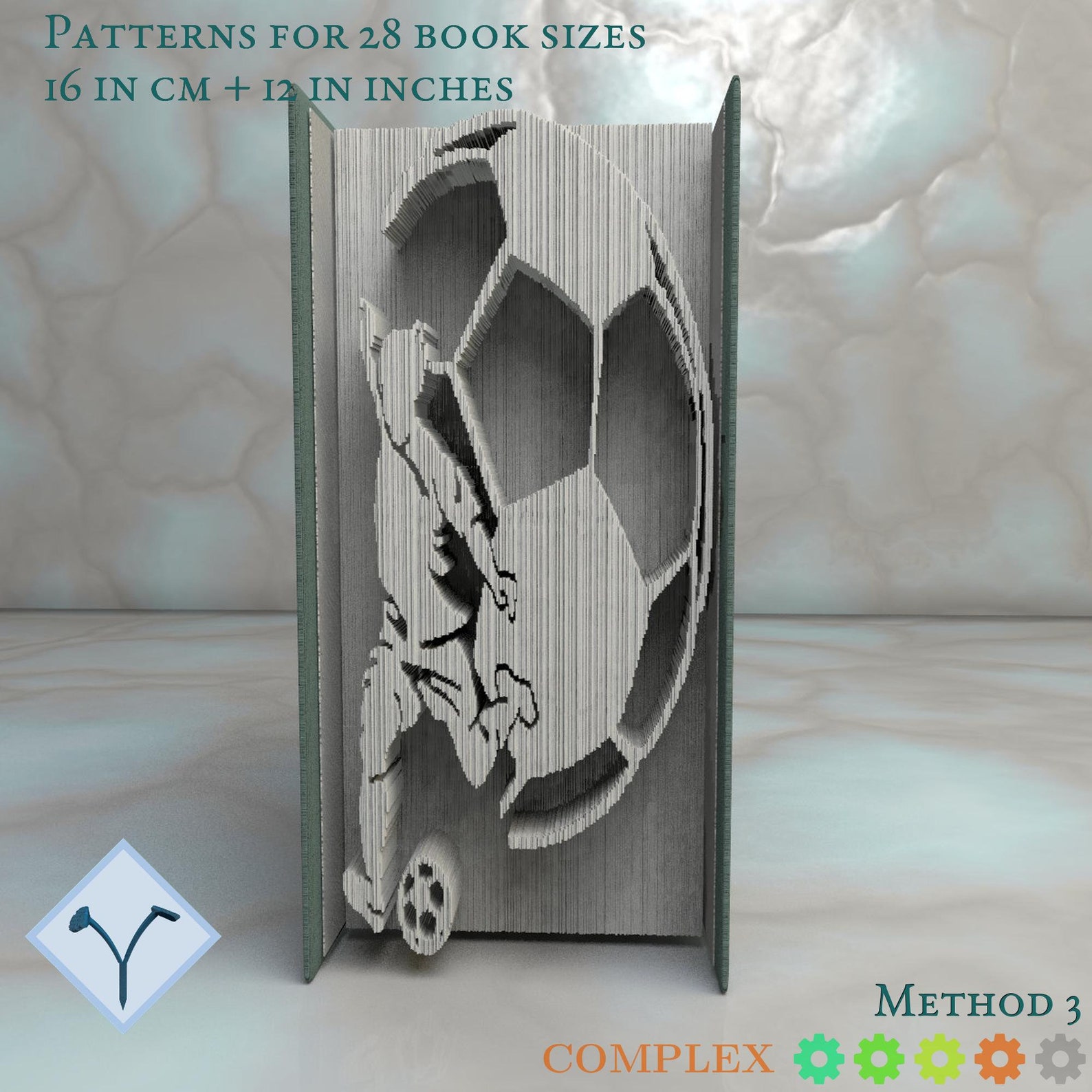 Sport Football Soccer Player: Book Folding Pattern - Etsy