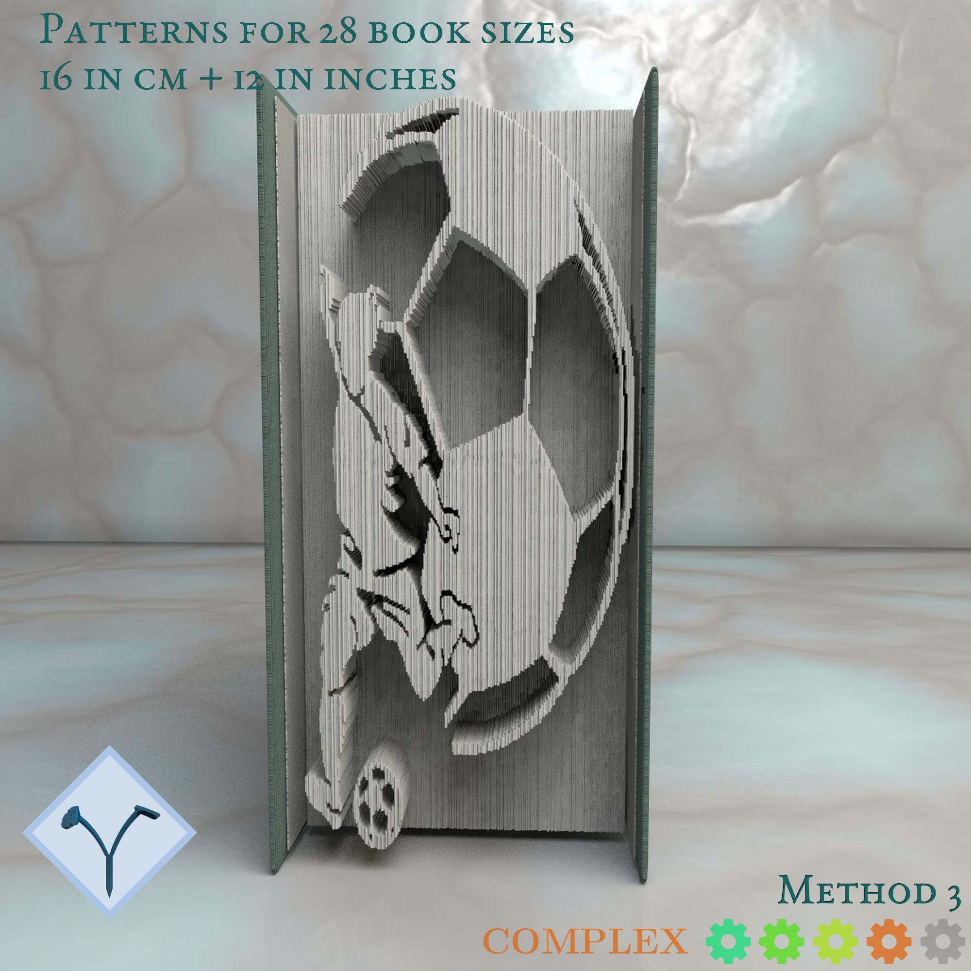 Sport Football Soccer Player: Book Folding Pattern - Etsy