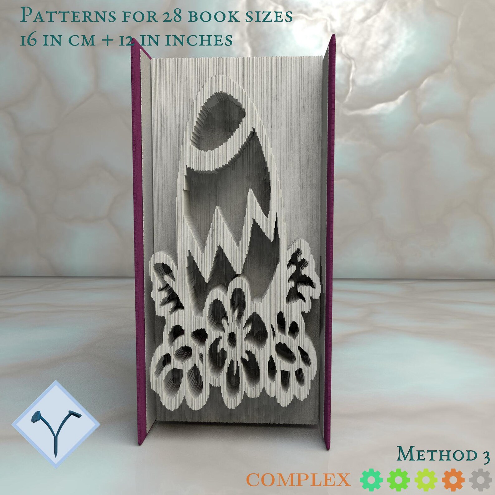 Easter Egg: Book Folding Pattern, Instruction DIY Folded Book Art, Cut ...