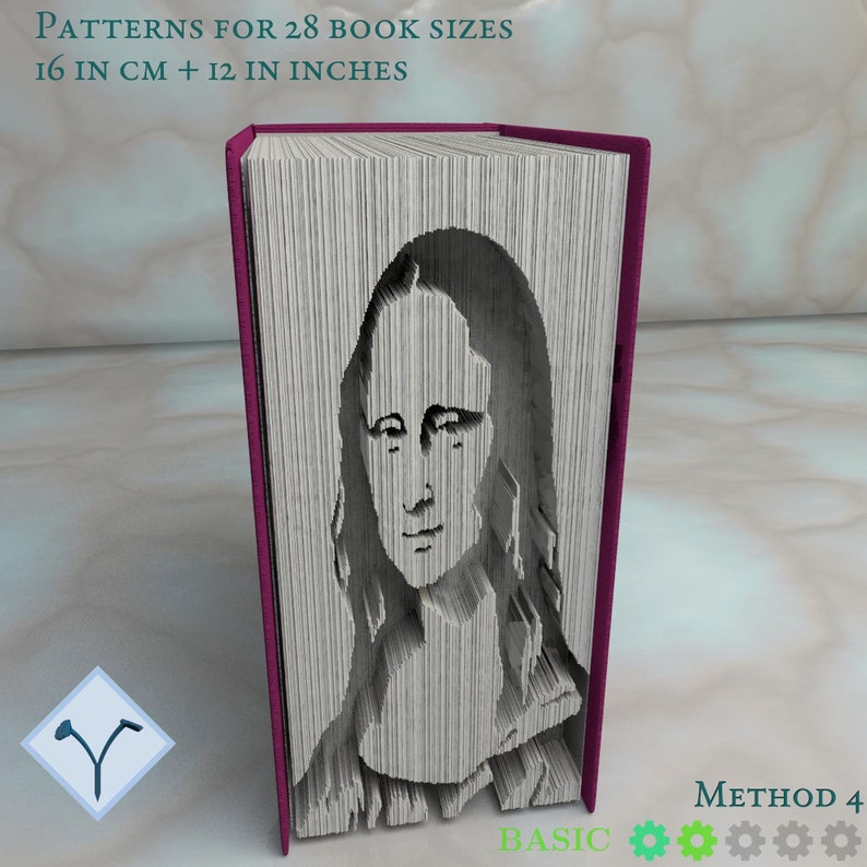 Mona Lisa: Book Folding Pattern Instruction DIY Folded Book - Etsy