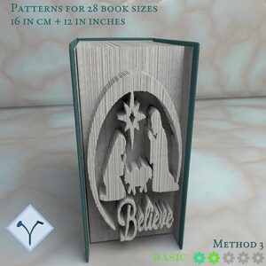 Nativity - Believe: Book Folding Pattern, Instruction DIY Folded Book ...