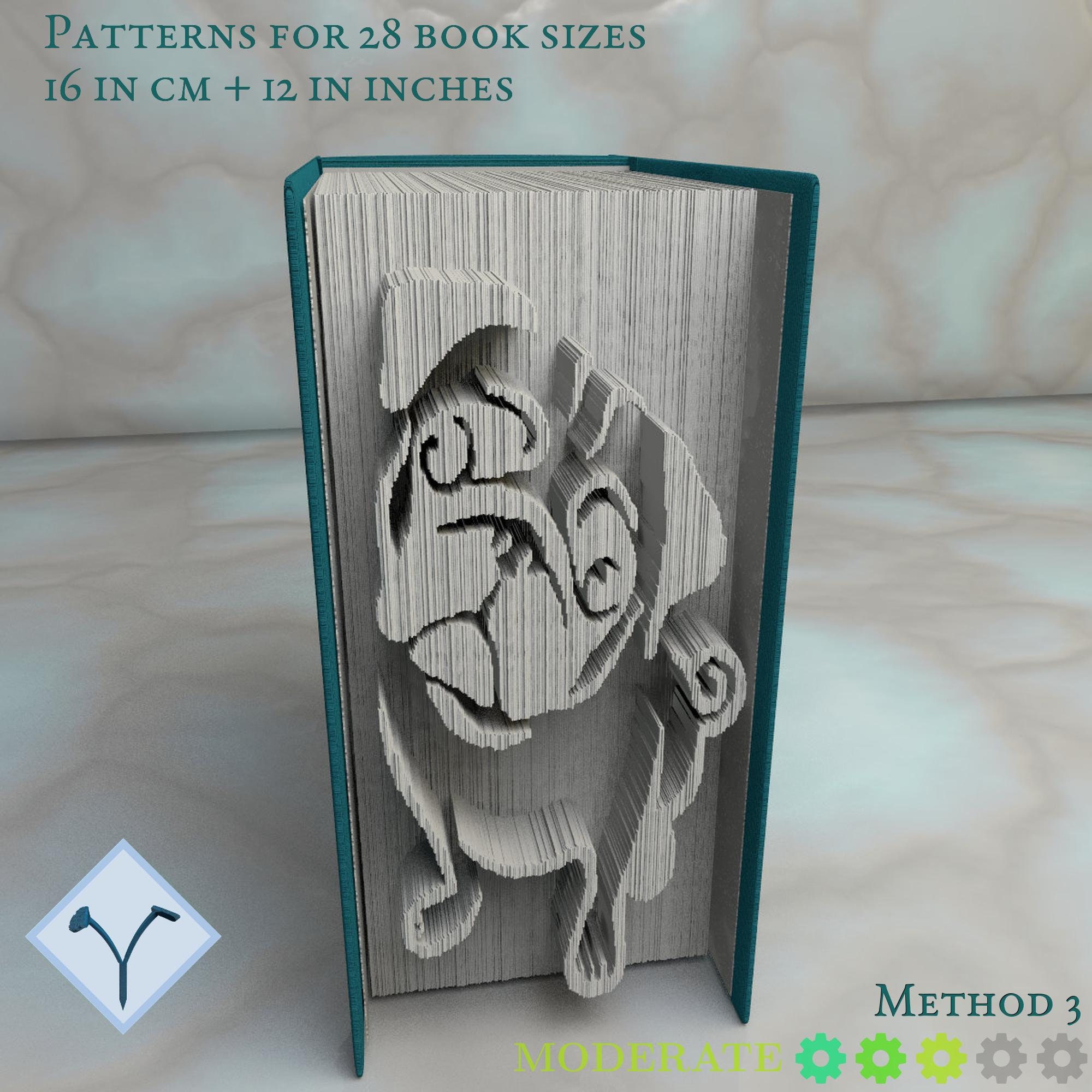 Dog Pug: Book Folding Pattern Instruction DIY Folded Book - Etsy