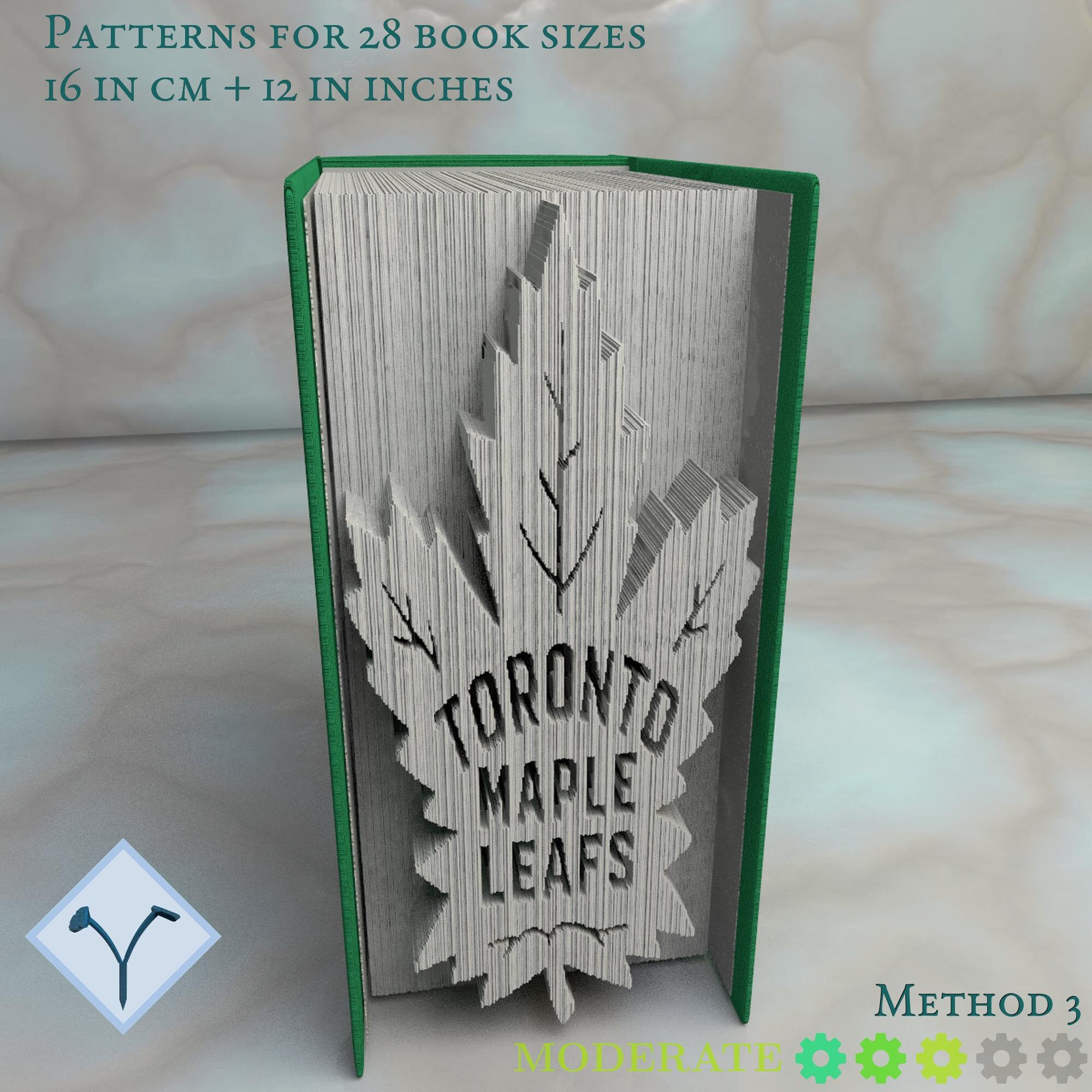 Hockey Toronto Maple Leafs: Book Folding Pattern Instruction | Etsy