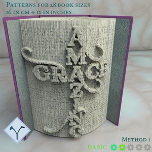 Amazing Grace Book Folding Art Pattern – DIY Cross Design (PDF) - Etsy