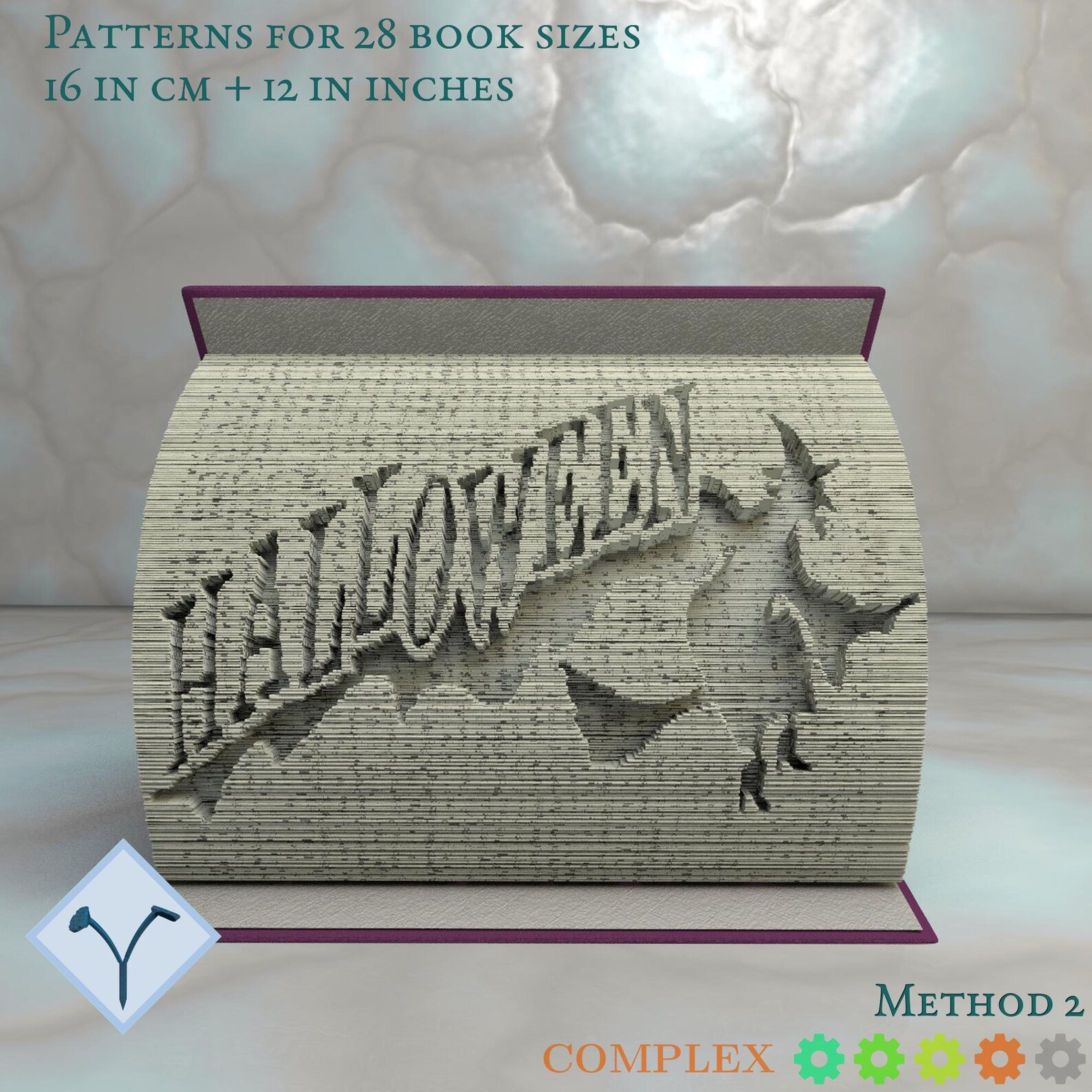 Halloween Witch: Book Folding Pattern Instruction DIY - Etsy