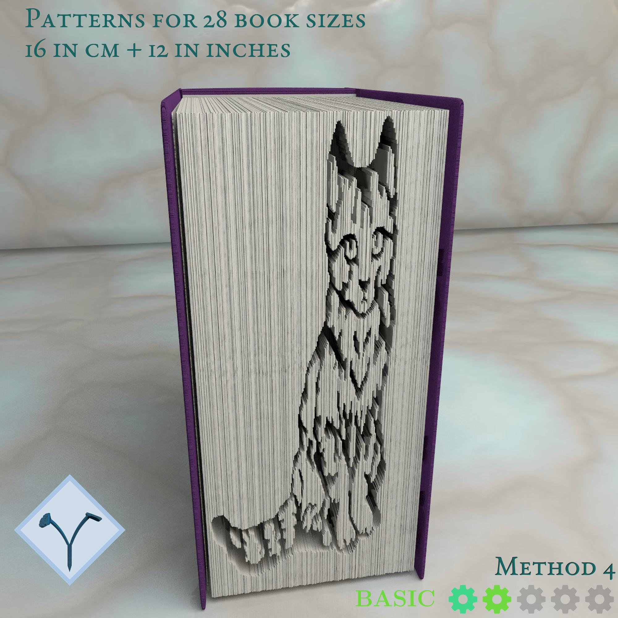 Cute Cat: Book Folding Pattern Instruction DIY folded book | Etsy