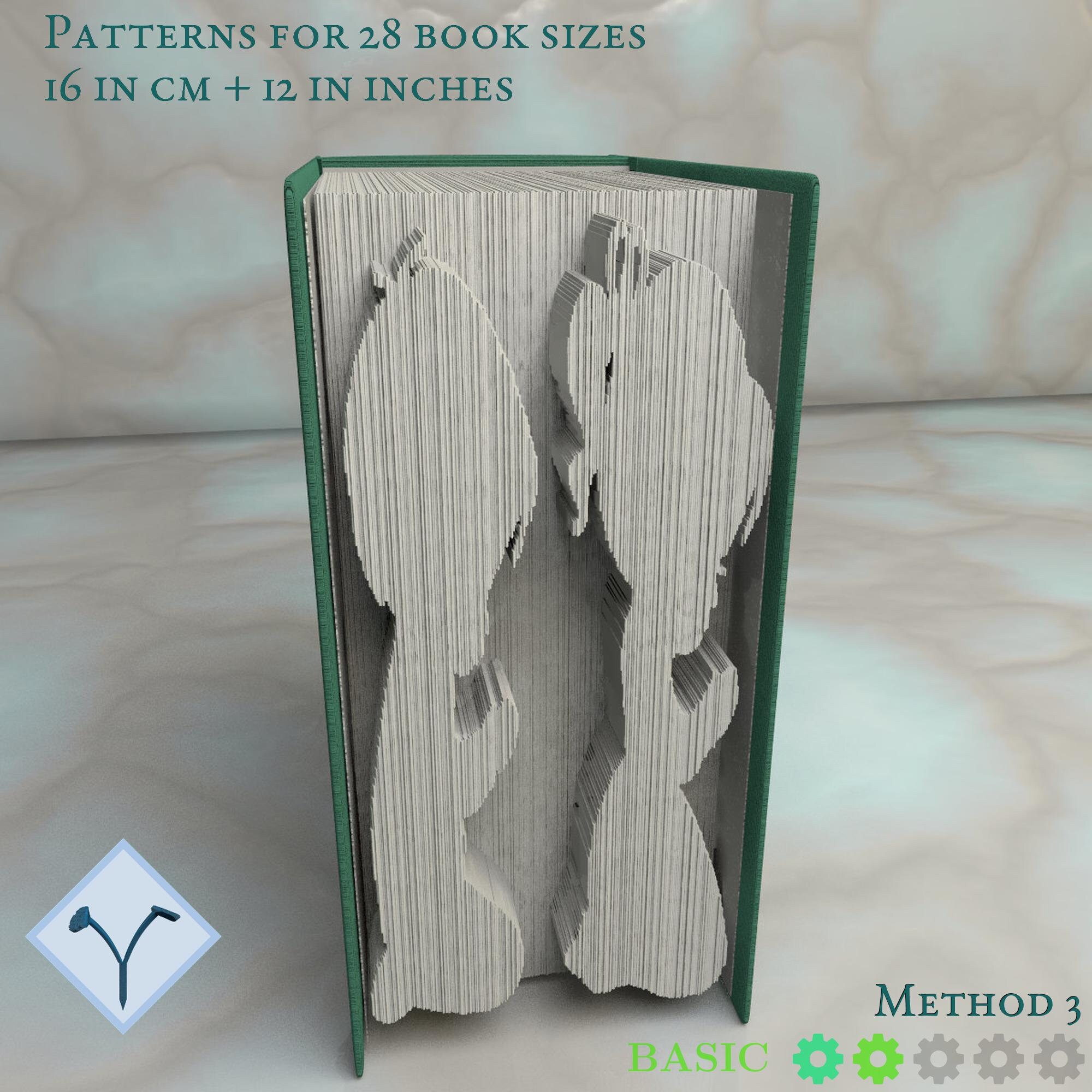 Praying Children: DIY Cut & Fold Art, Book Folding Pattern and ...