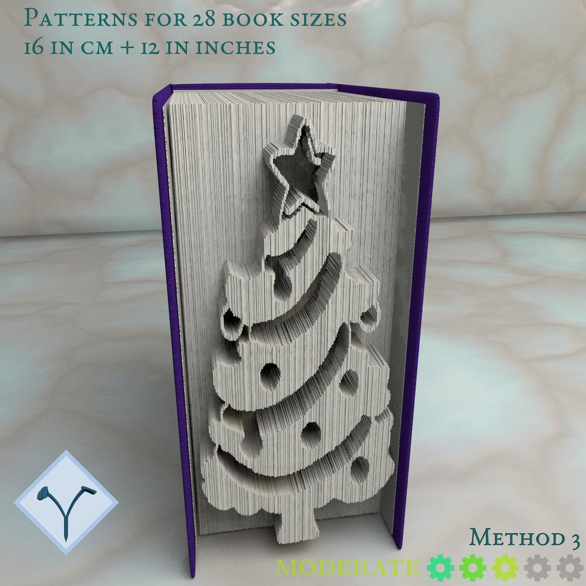 Christmas Tree: Book Folding Pattern Instruction DIY Folded | Etsy