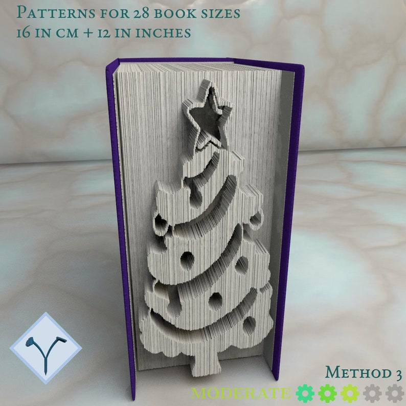 Christmas Tree: Book Folding Pattern Instruction DIY Folded | Etsy