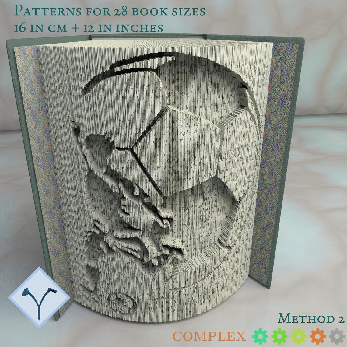 Sport Football Soccer Player: Book Folding Pattern - Etsy